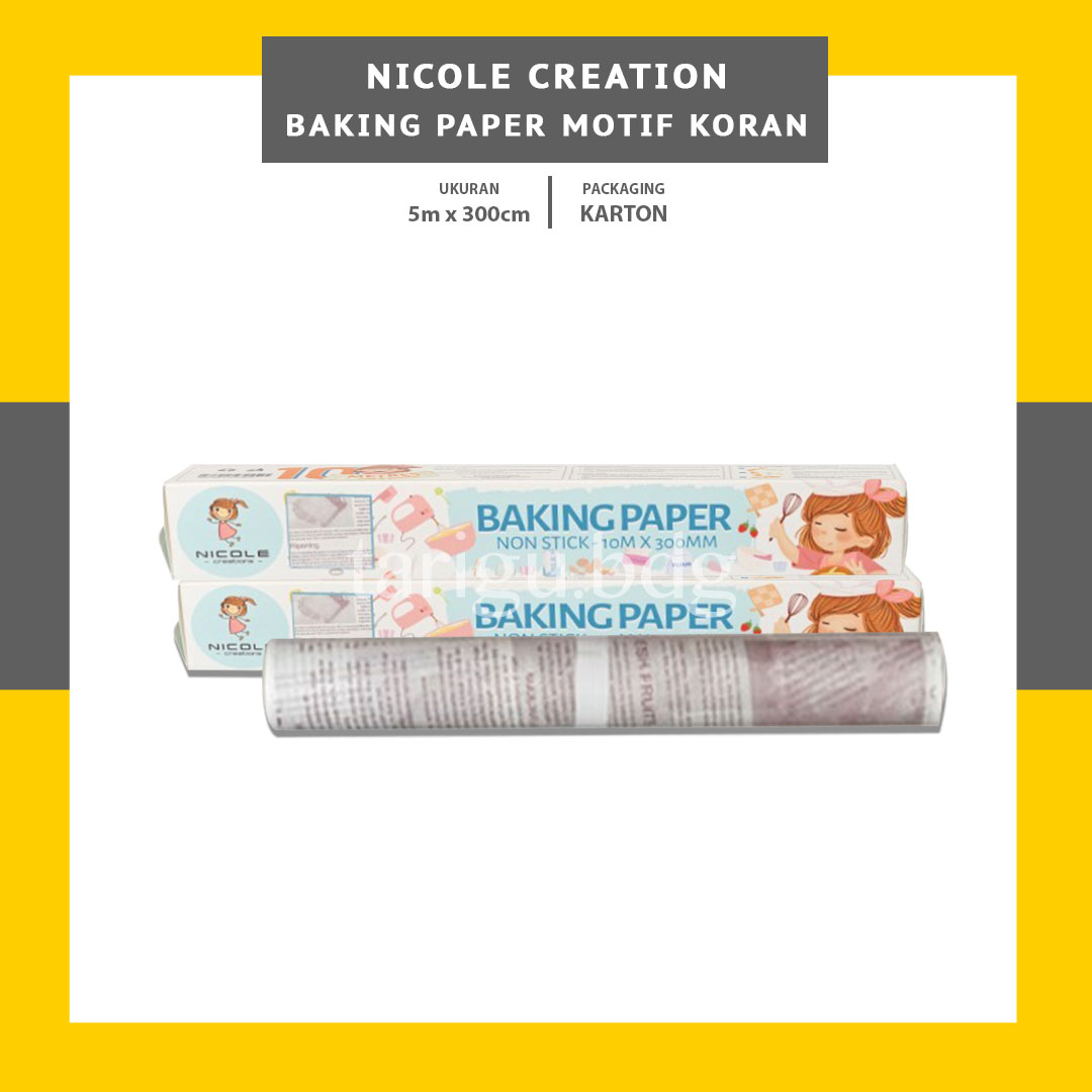 BAKING PAPER NON STICK 5M X 300MM - 1 ROLL KERTAS BAKING PAPER KERTAS ...