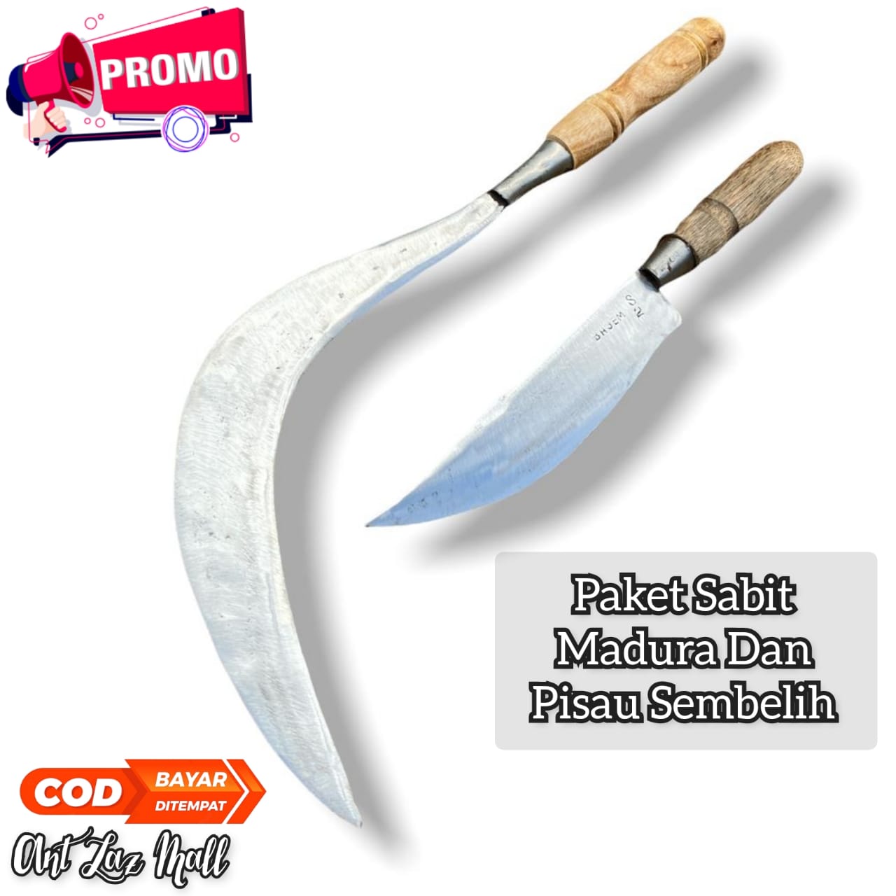 ( FREE PISAU SEMBELIH ) Murah Arit Celuritan Madura Anti Karat - Sabit ...
