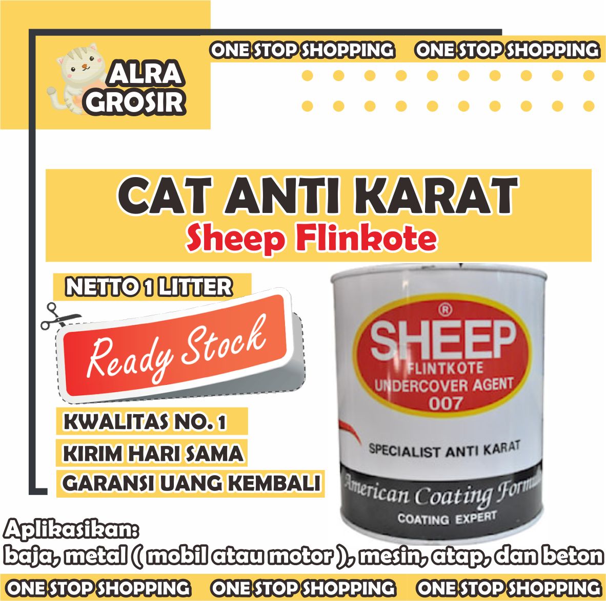 Cat Plingkut Anti Karat Buat Kolong Mobil Sheep Flinkote Undercover ...