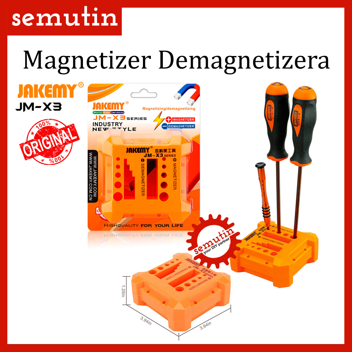 Magnetizer Demagnetizer Obeng JAKEMY JM-X3 ORIGINAL / Magnet | Lazada ...