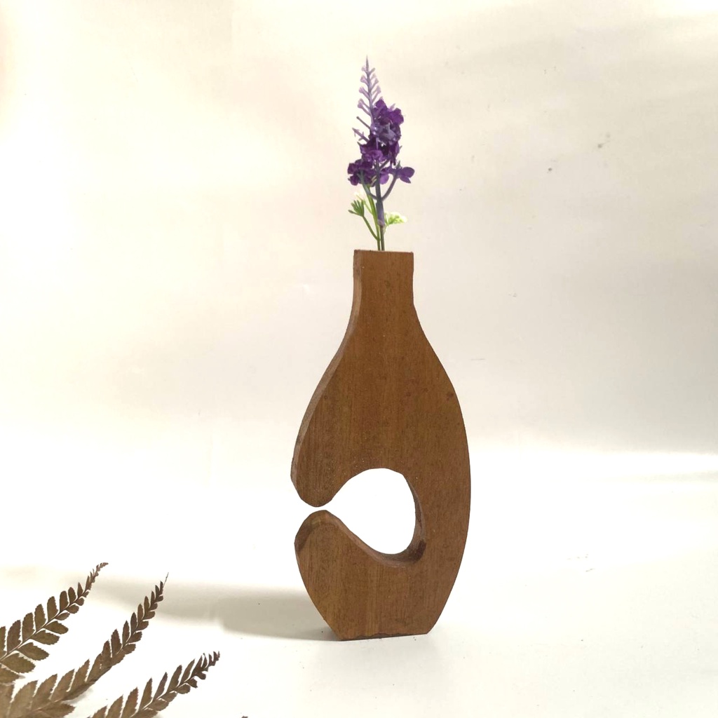 Vas Bunga Aesthetic Vas Kayu Vas Bunga Dekorasi Ruangan Pot Kayu ...