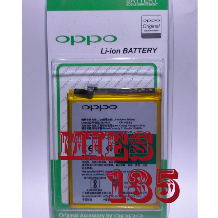 Battery Oppo F5 BLP631 Batu Batre Baterai Batere Tanam Original ...