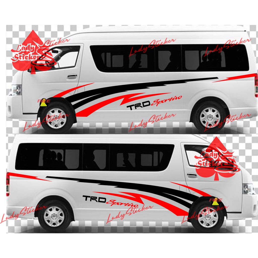 PROMO STICKER STIKER MOBIL HIACE MINI BUS STICKER MOBIL TOYOTA HIACE ...