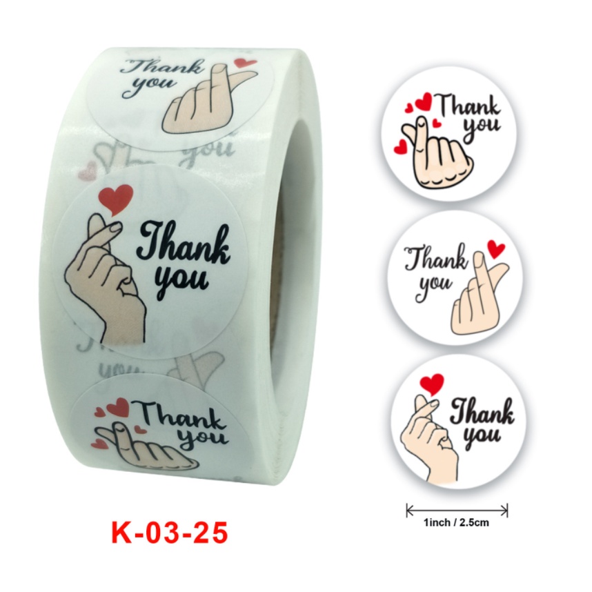 PROMO 500PCS !! Sticker Label Makanan Ucapan Terimakasih - Sticker Logo ...