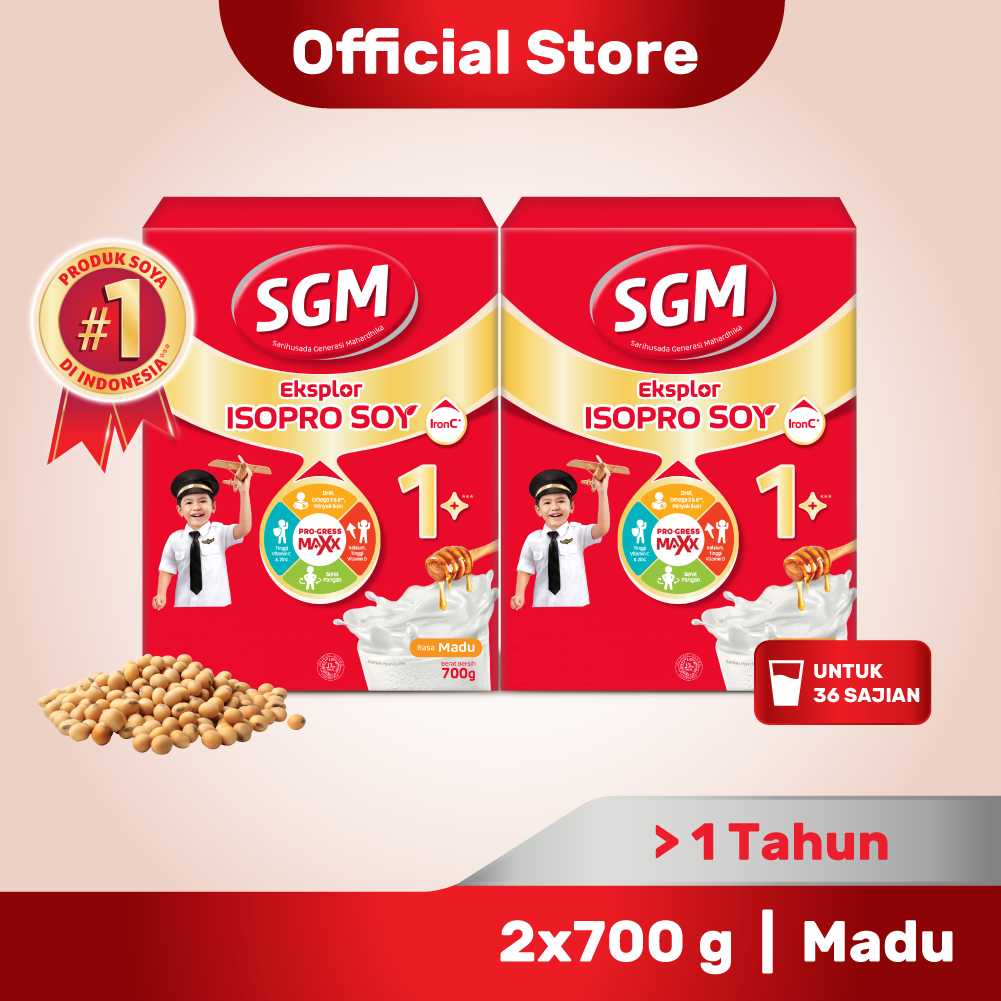 SGM Eksplor ISOPRO SOY 1+ Madu Susu Pertumbuhan 700GR x2 | Lazada Indonesia