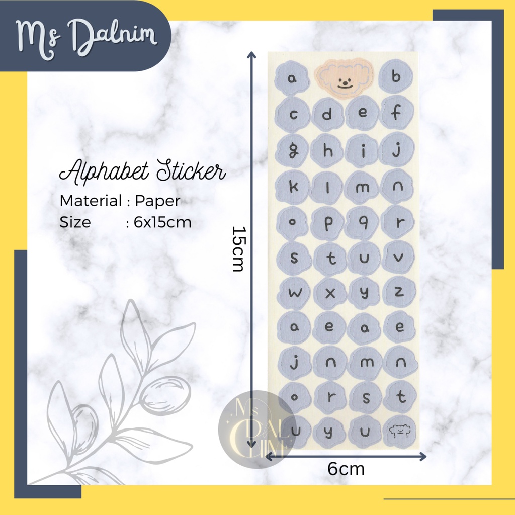 [Ms Dalnim] Stiker Huruf Alfabet Aesthetic Lucu / Sticker Alphabet Cute ...