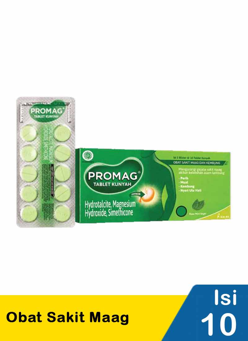 1pak Promag Tablet Strip / 30 Tablet / Kaplet / Lembar Obat Maag Asam ...