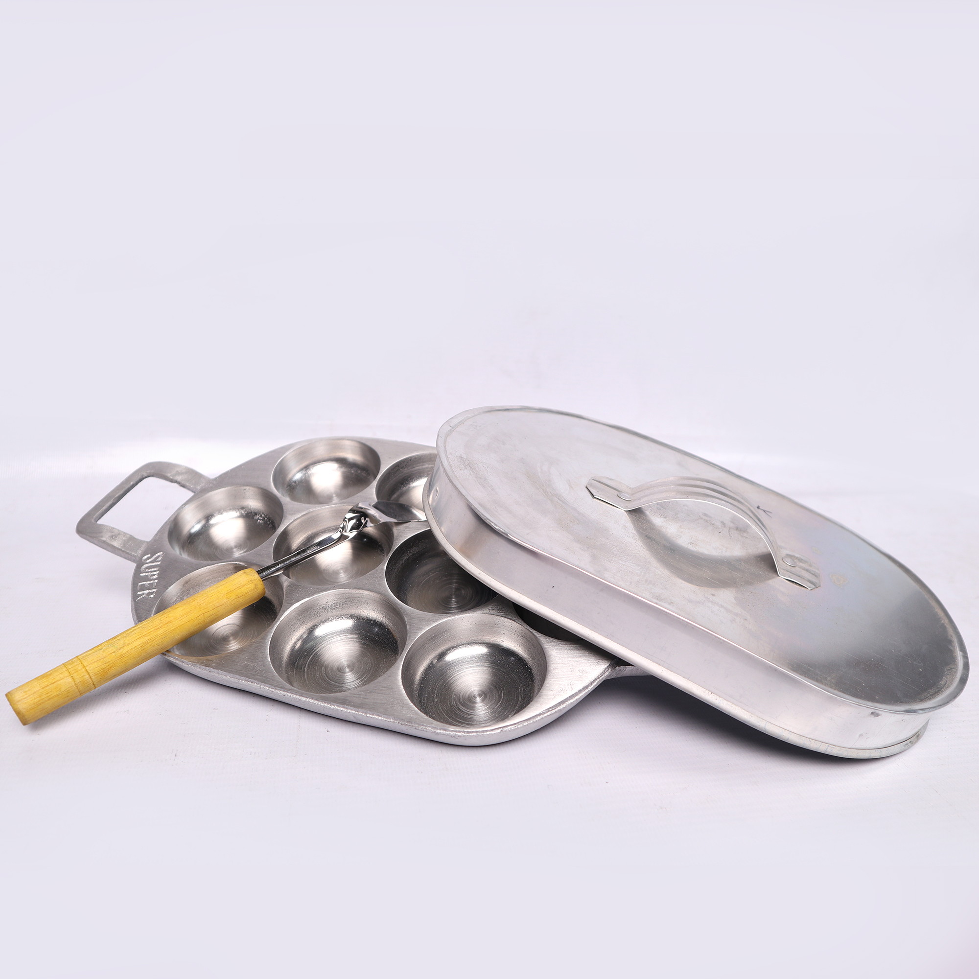 Cetakan Kue Lumpur/Martabak Mini/Wingko 10 Lubang Tebal Gratis Tutup ...