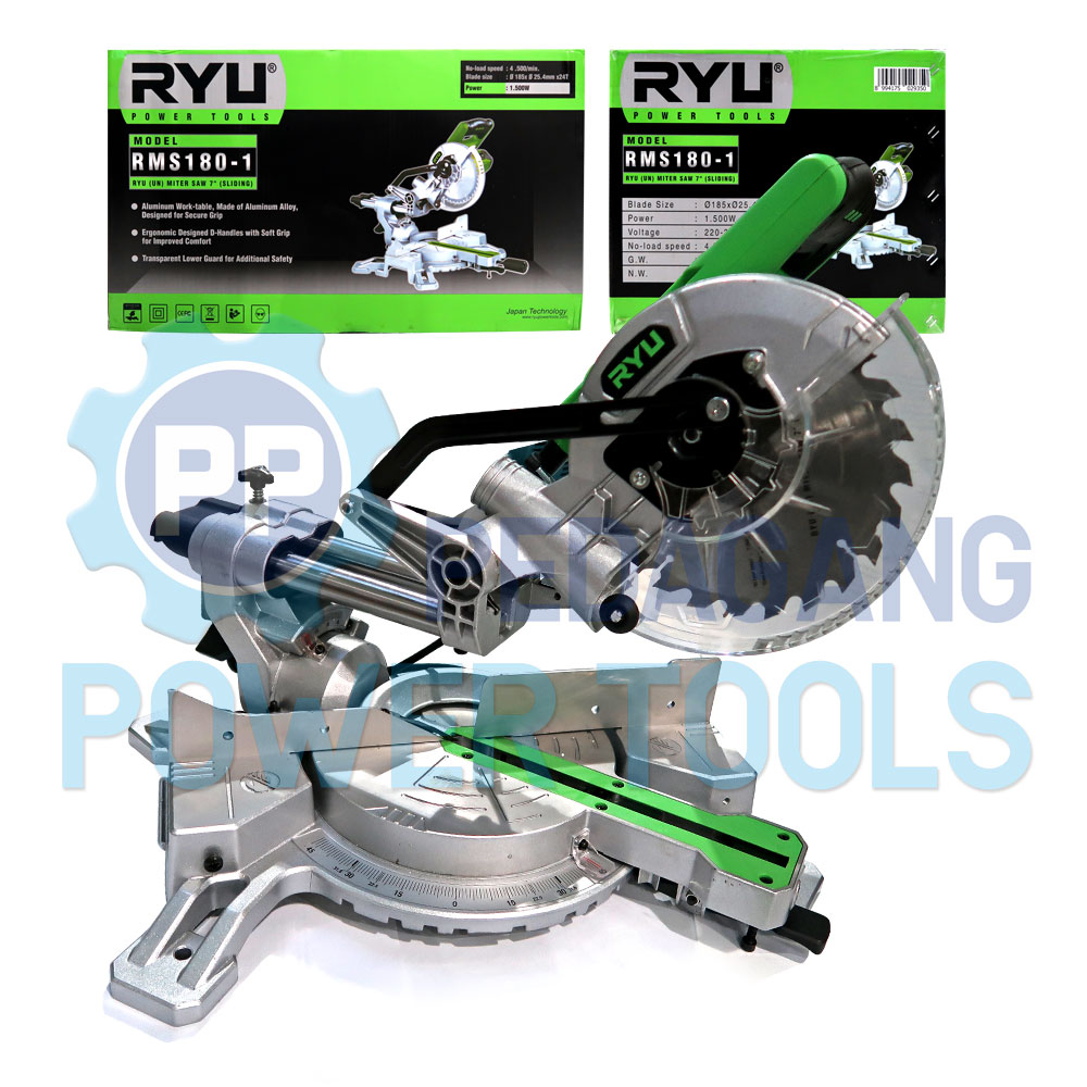 RYU RMS 180-1 MITER SAW SLIDING MESIN POTONG ALUMINIUM GERGAJI KAYU ...
