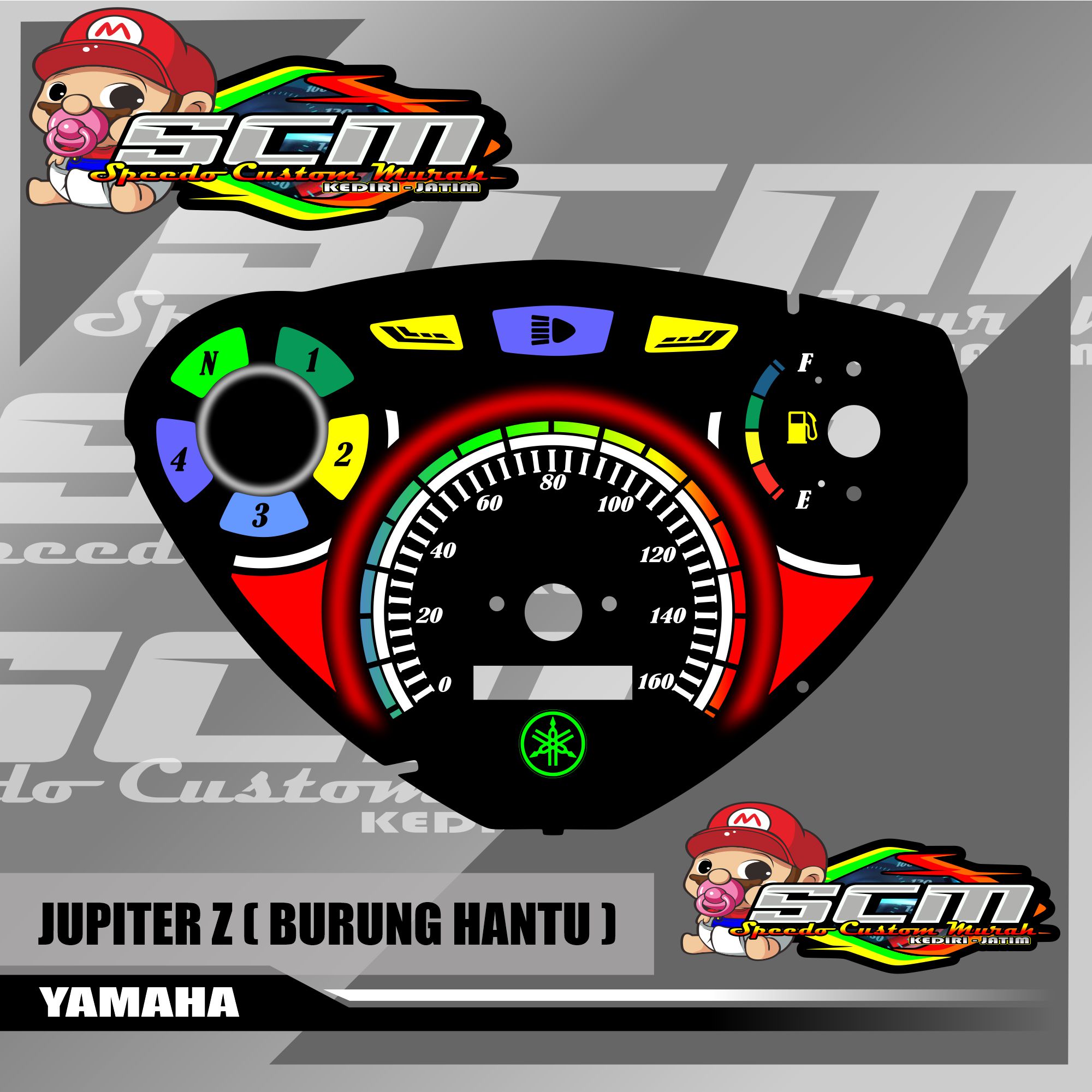 papan speedometer custom jupiter z rainbow panel spido meter custom ...