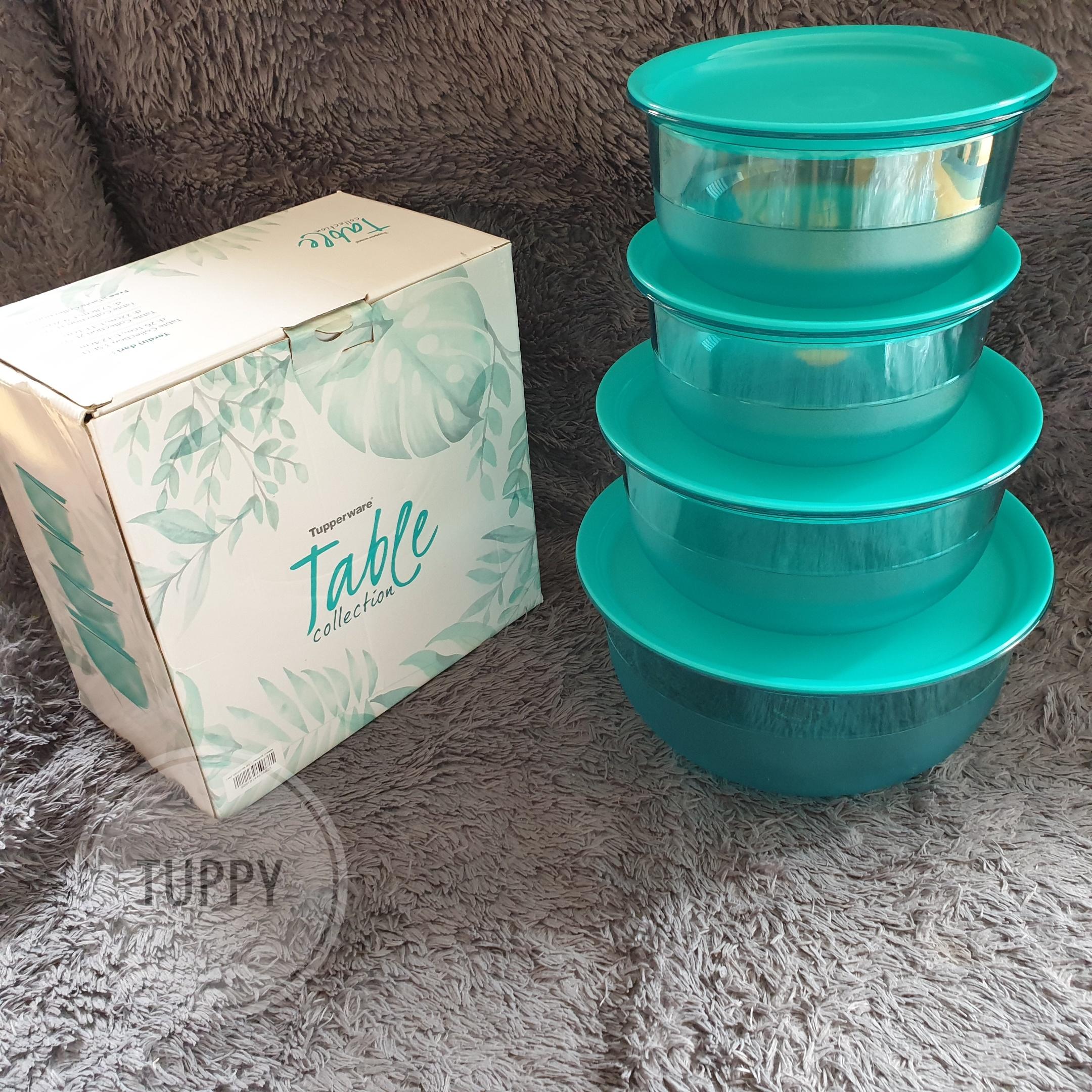 Tupperware Table Collection Set Plus Free (4) Wadah Saji Tupperware ...