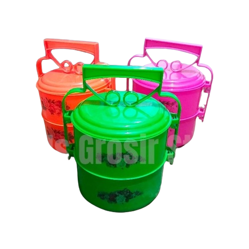 Rantang plastik susun 2 serbaguna - Rantang lauk pauk bekal nasi murah ...