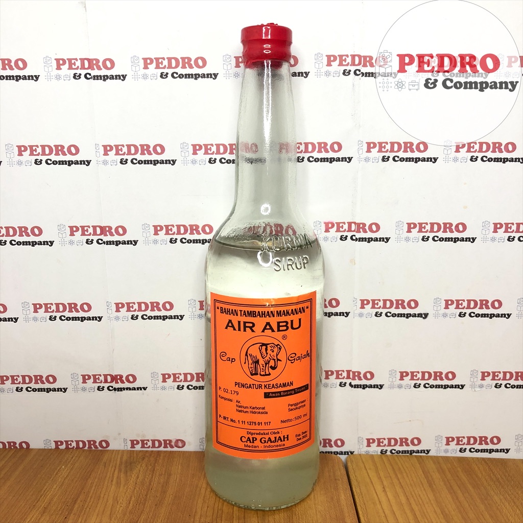 Air abu cap gajah 500 ml - untuk mie bahan tambahan makanan mie kue ...