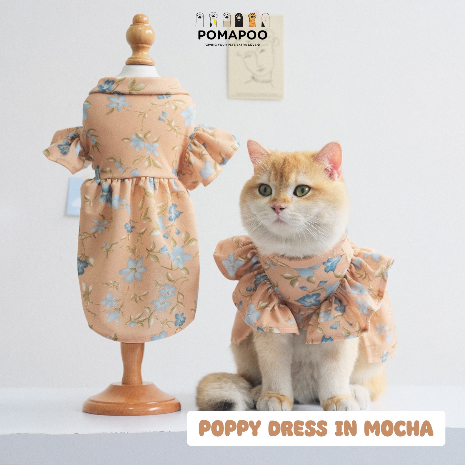 Poppy Dress - Baju Kucing dan Baju Anjing POMAPOO Premium Berkualitas ...