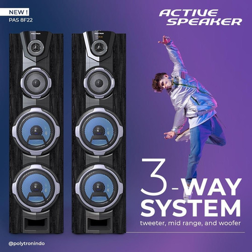 SPEAKER AKTIF POLYTRON PAS 8F22 BLUETOOTH GARANSI RESMI | Lazada Indonesia