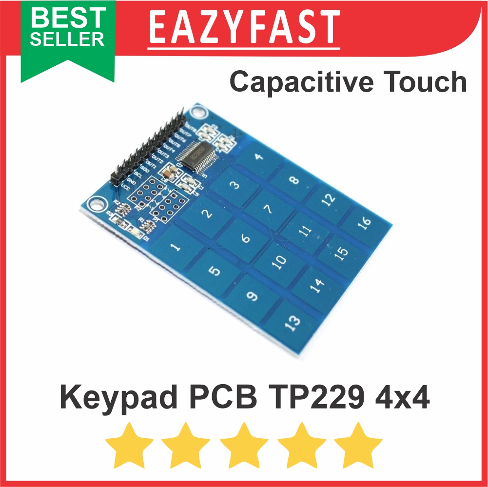 TTP229 I2C Keypad Numpad 4x4 PCB Touch Sentuh Capacitive Module 16 | Lazada Indonesia