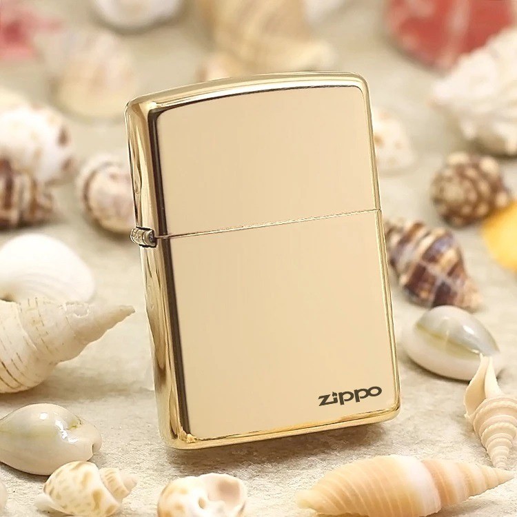 Korek Api Zippo Gold Glossy Logo Bawah Premium | Lazada Indonesia