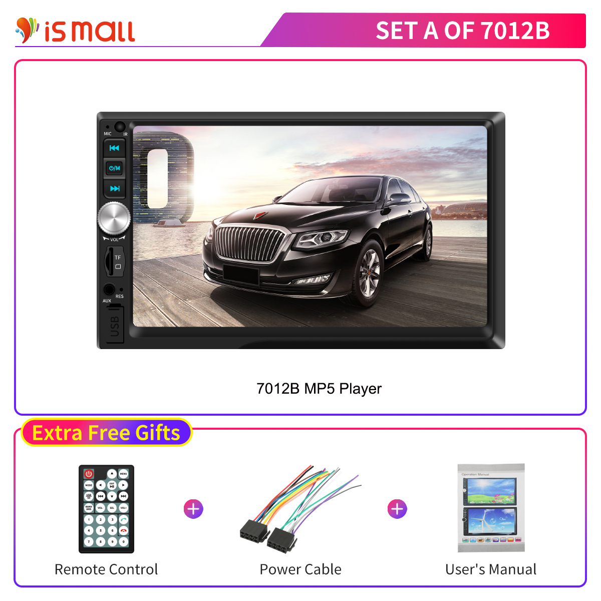 7010B 7012B 7018B 7" Touch Screen Car Radio Double Din Car Stereo MP5 ...