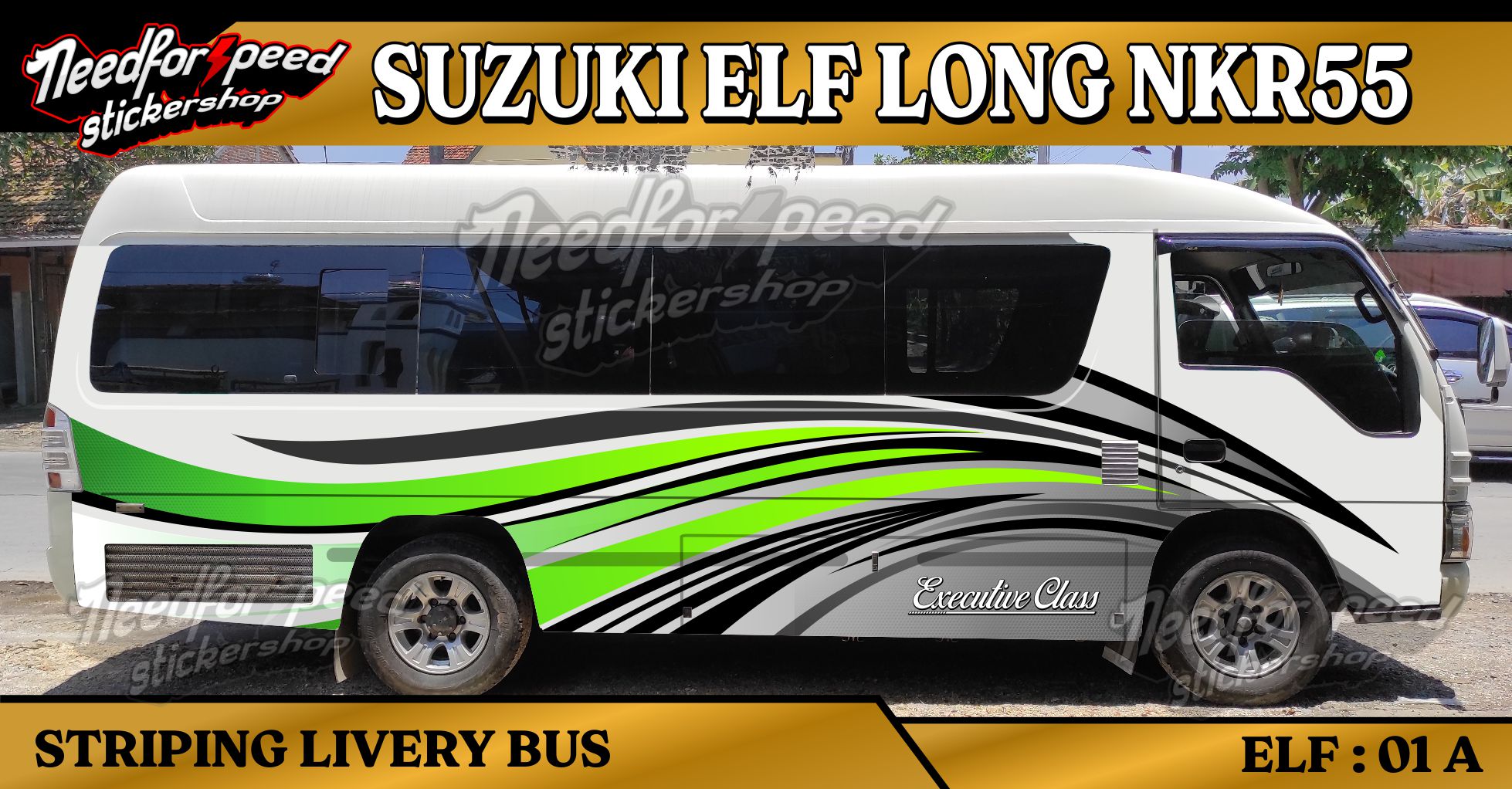 STICKER STRIPING LIVERY DECAL SUZUKI ELF LONG NKR 55 01 | Lazada Indonesia