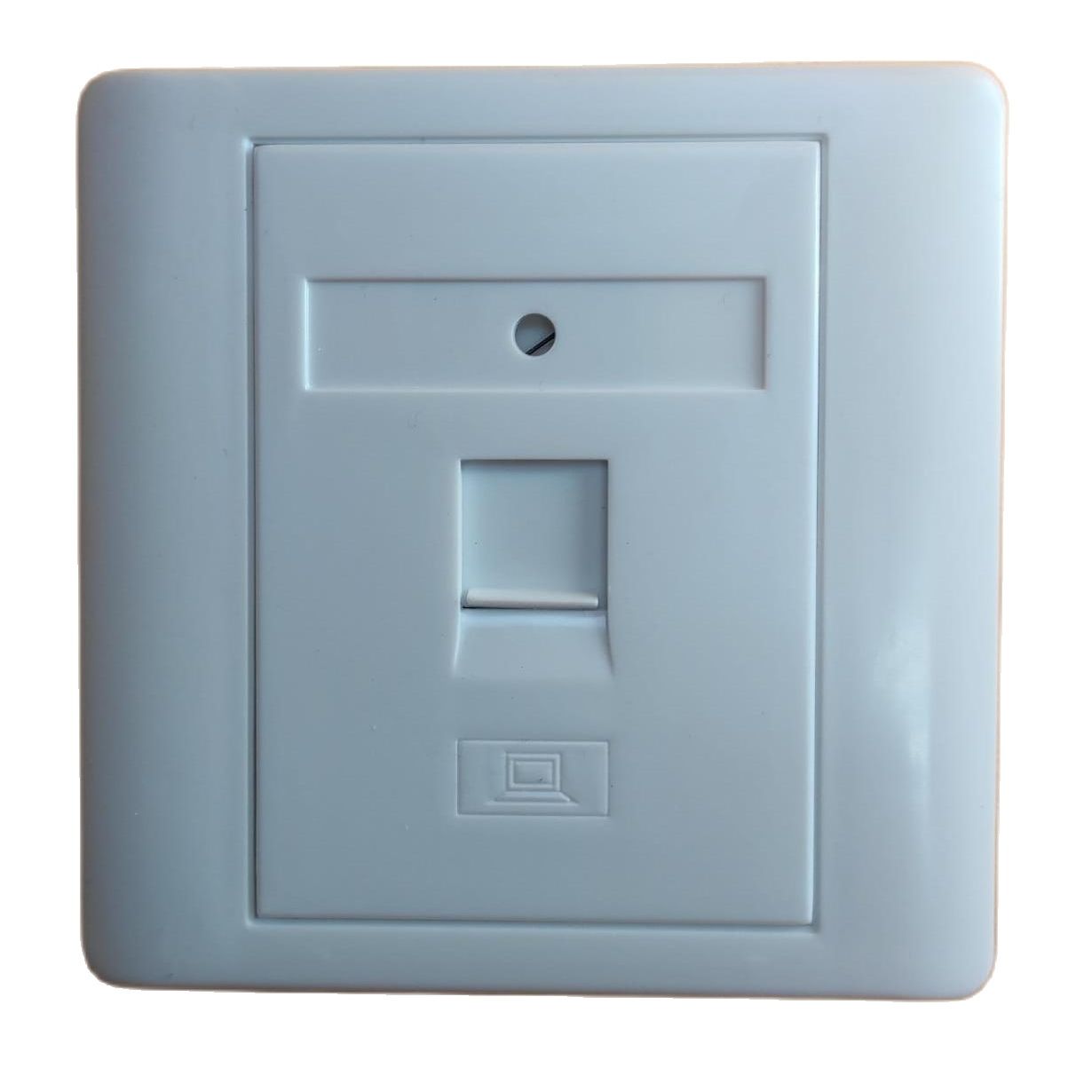 Faceplate 1 Hole Support Modular RJ45 LAN atau RJ11 1 Port Face Plate ...