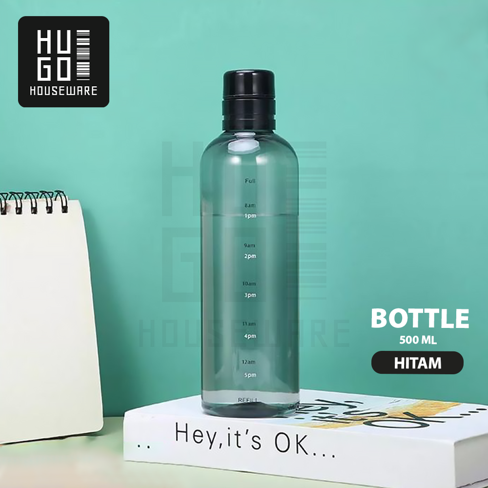 HUGO Botol Minum Aesthetic Water Bottle Termos Botol Bening Transparan ...