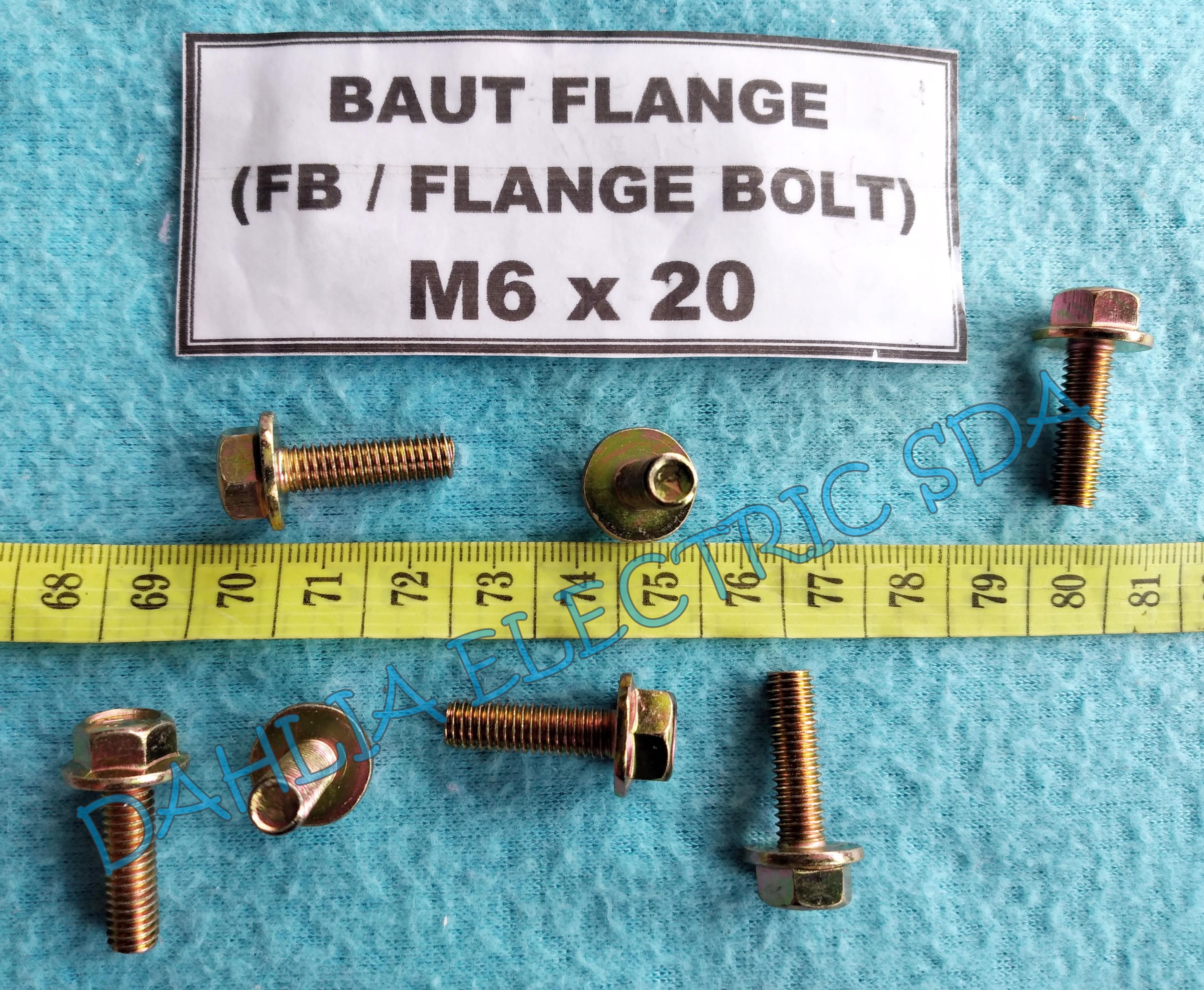 BAUT FLANGE , FB = (FLANGE BOLT )MOTOR M6 X 20 (HARGA PER 5 PCS ...