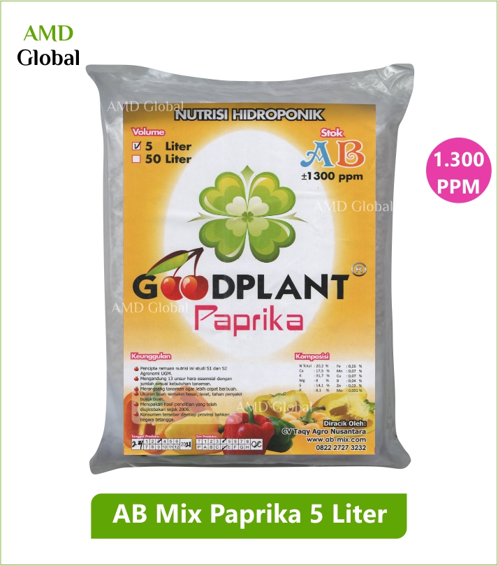 Nutrisi Hidroponik AB Mix Paprika Goodplant 5 Liter | Lazada Indonesia