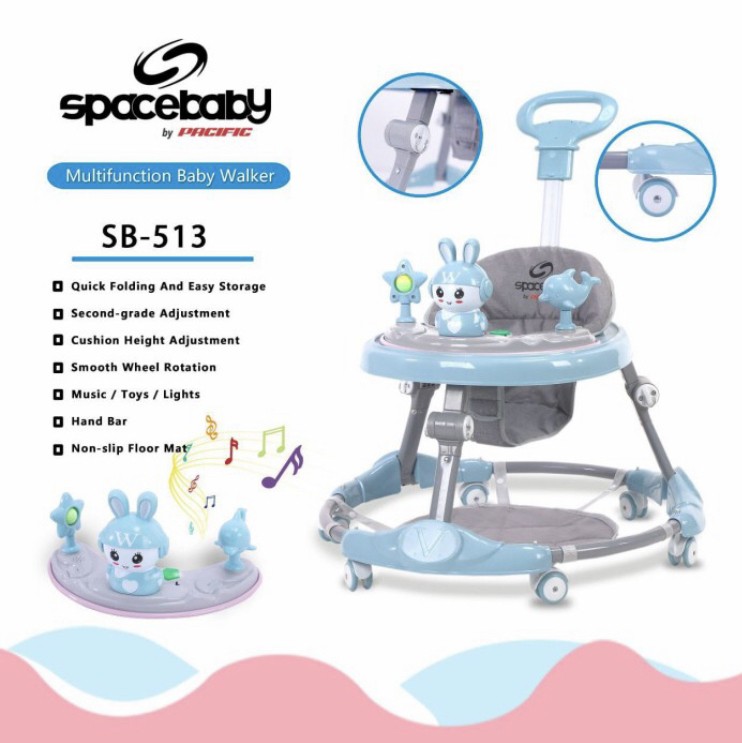 Space Baby Walker SB - 513 / SB 511 Roda Alat Bantu Belajar Jalan Bayi ...