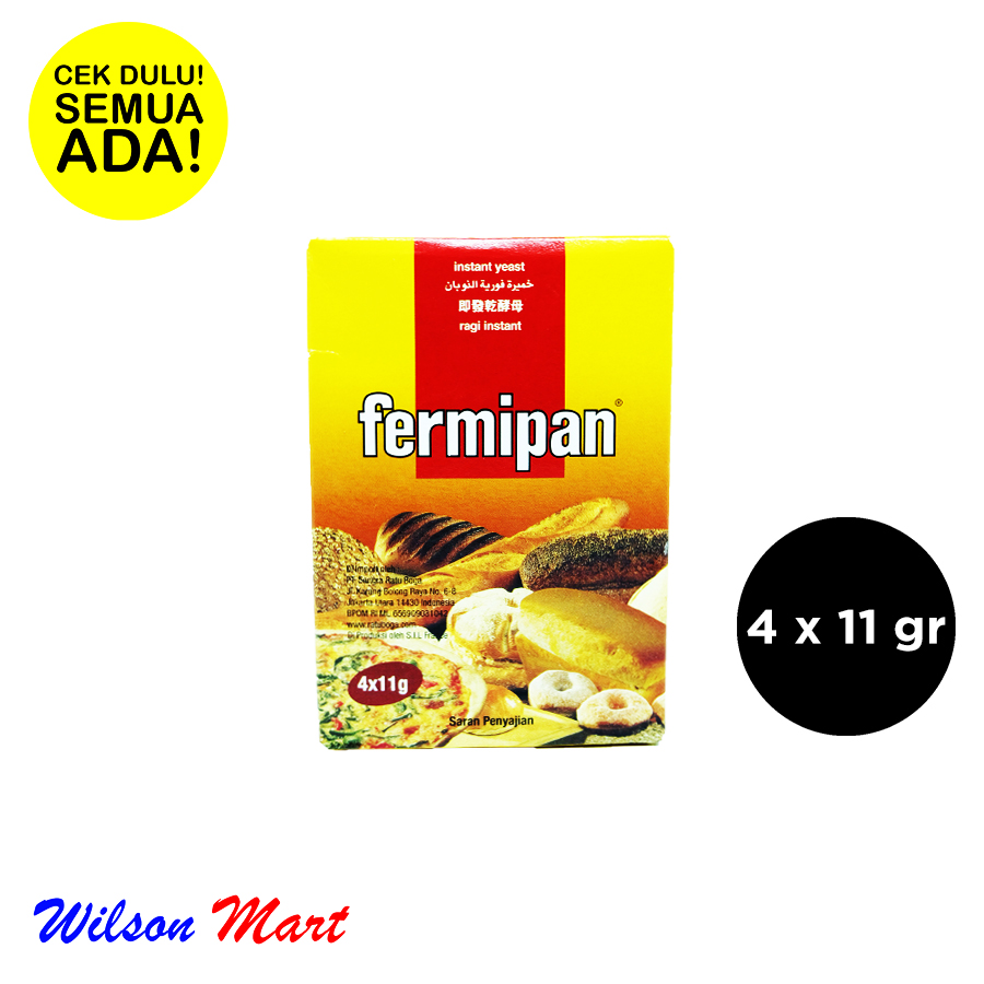 FERMIPAN RAGI INSTANT YEAST ISI 4 X 11 GRAM | Lazada Indonesia