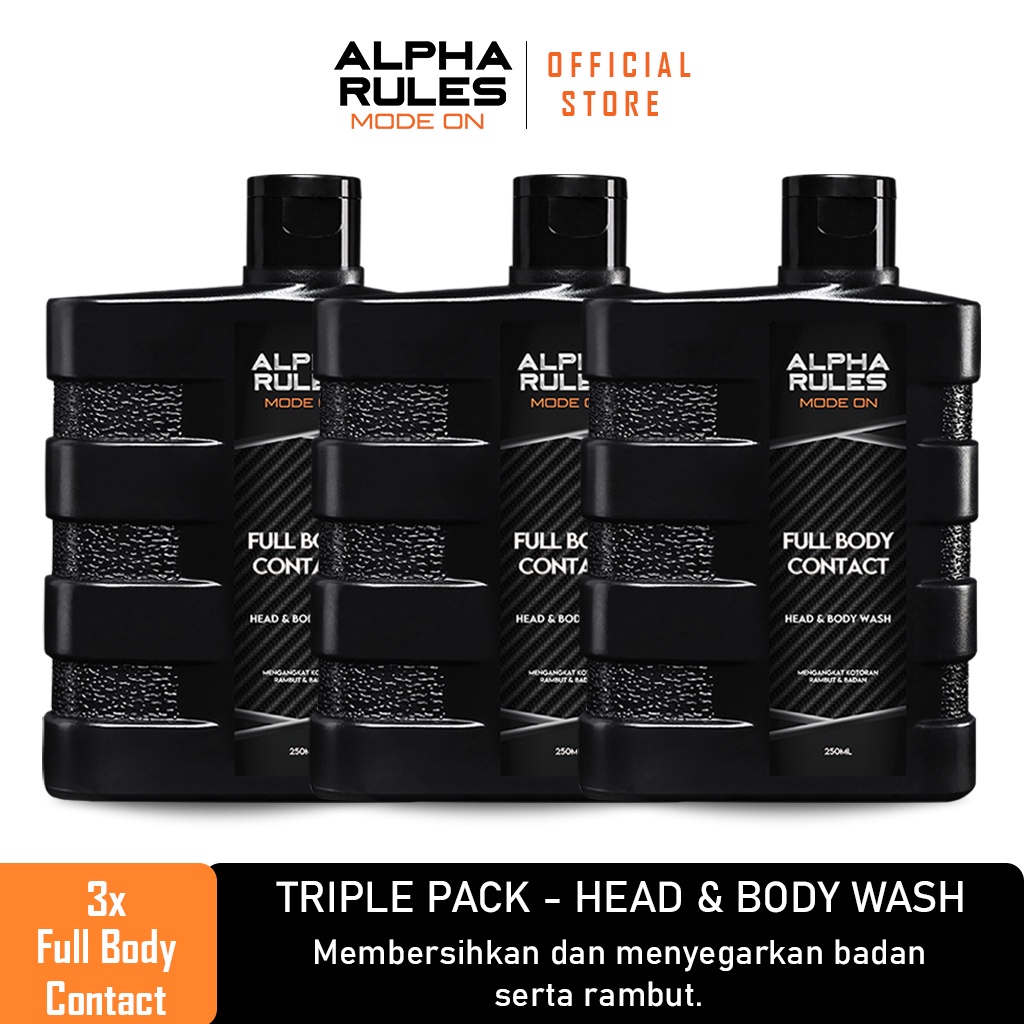 Alpha Rules Triple Pack - Full Body Contact - Sabun Mandi Dan Shampoo ...