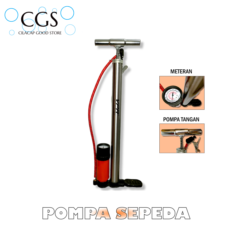 POMPA SEPEDA VPR + Meteran - pompa angin - pompa motor - pompa tangan ...