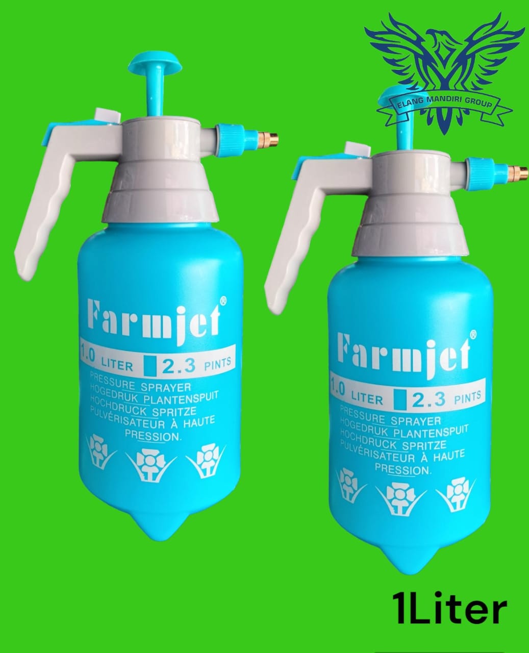 Sprayer 1 Liter Farmjet Botol Semprotan Air Biru Pompa Air | Lazada ...