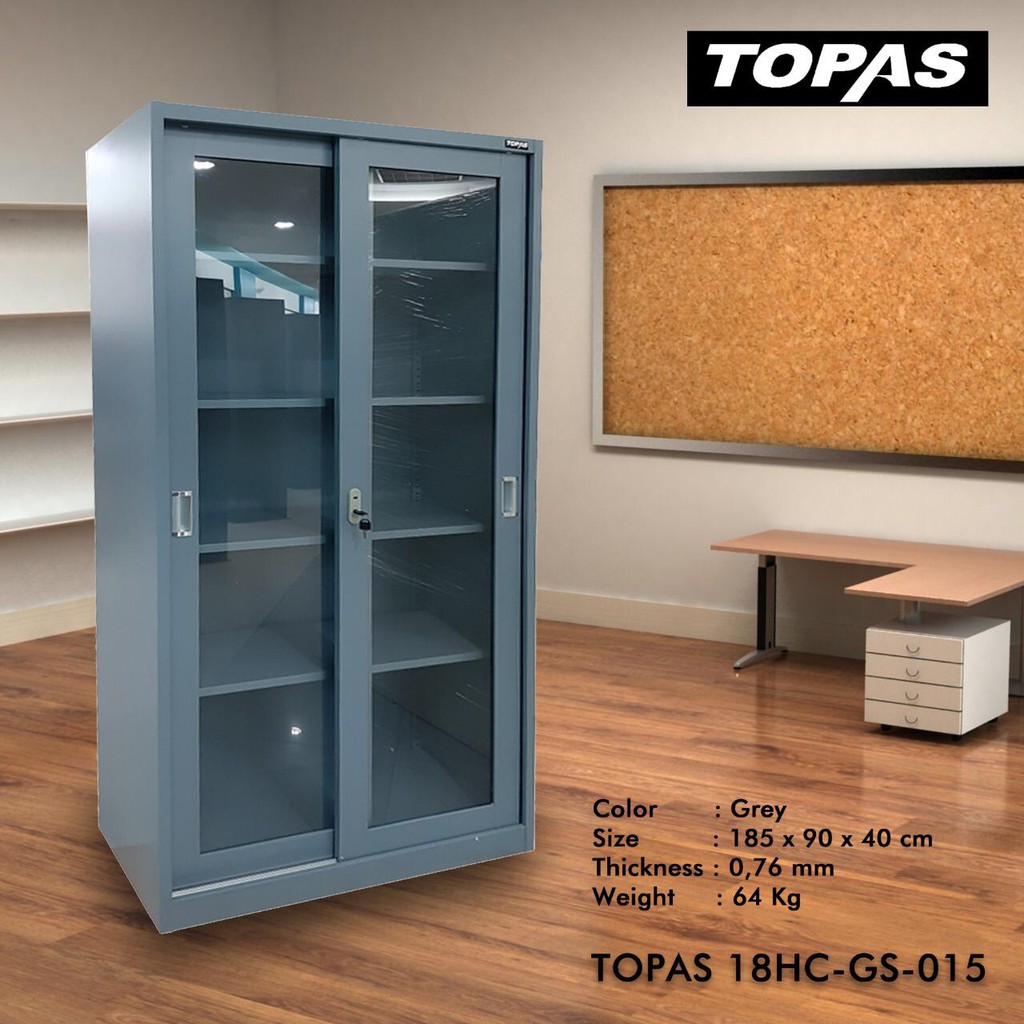 Lemari Besi Sliding Topas GS-015 - Lemari Sliding - Lemari Arsip (Plat ...
