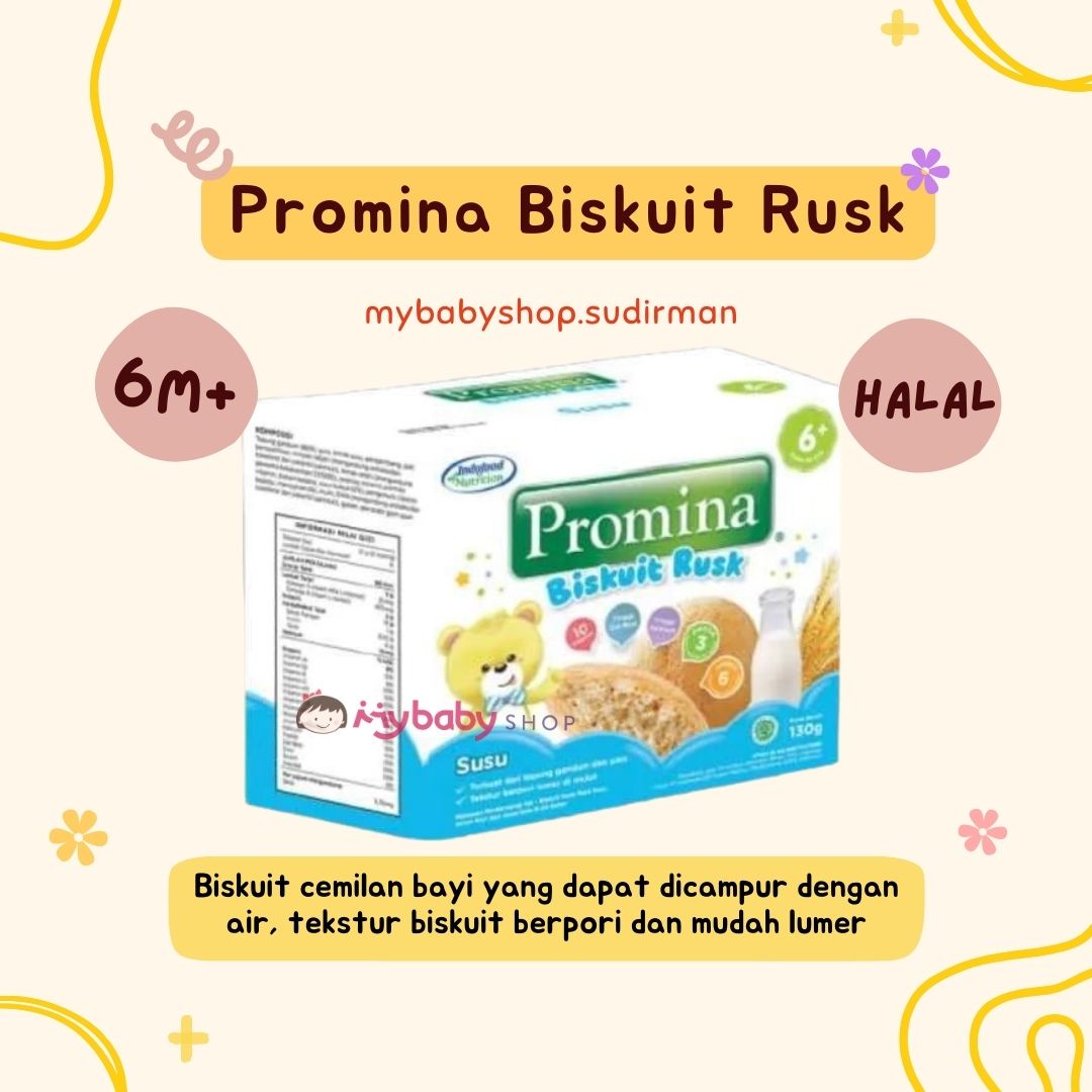 PROMINA Biskuit Rusk Susu / biskuit bayi / cemilan bayi 6m | Lazada ...