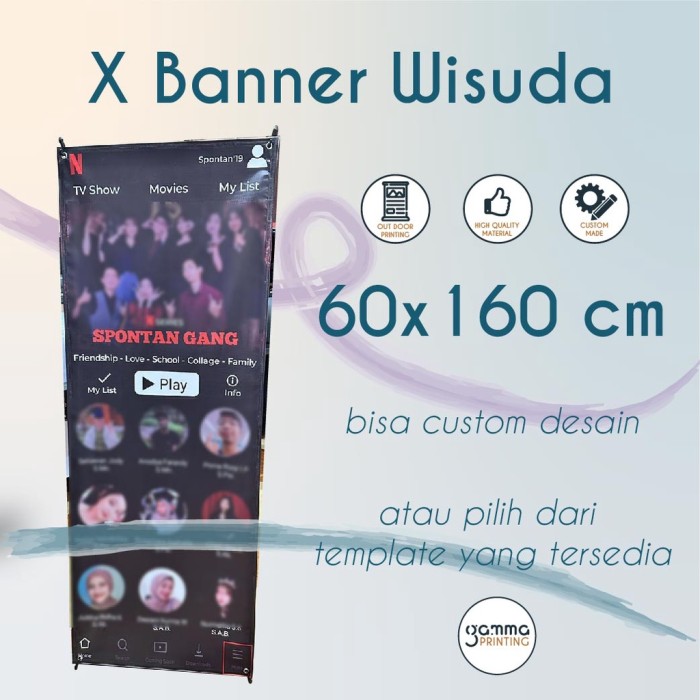 Cetak X Banner Wisuda Custom Desain / Template / X Benner Graduation ...