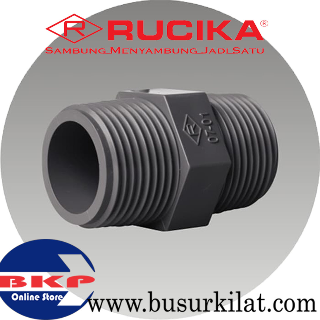 DOUBLE NEPEL 1 " INCH PVC RUCIKA (AW) / SAMBUNGAN PIPA / DOUBLE NEPPLE ...