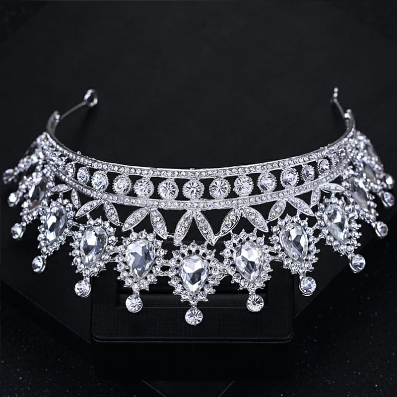 Clara Crown - Rhinestone Crystal Wedding Crown Bride Tiara Princess ...
