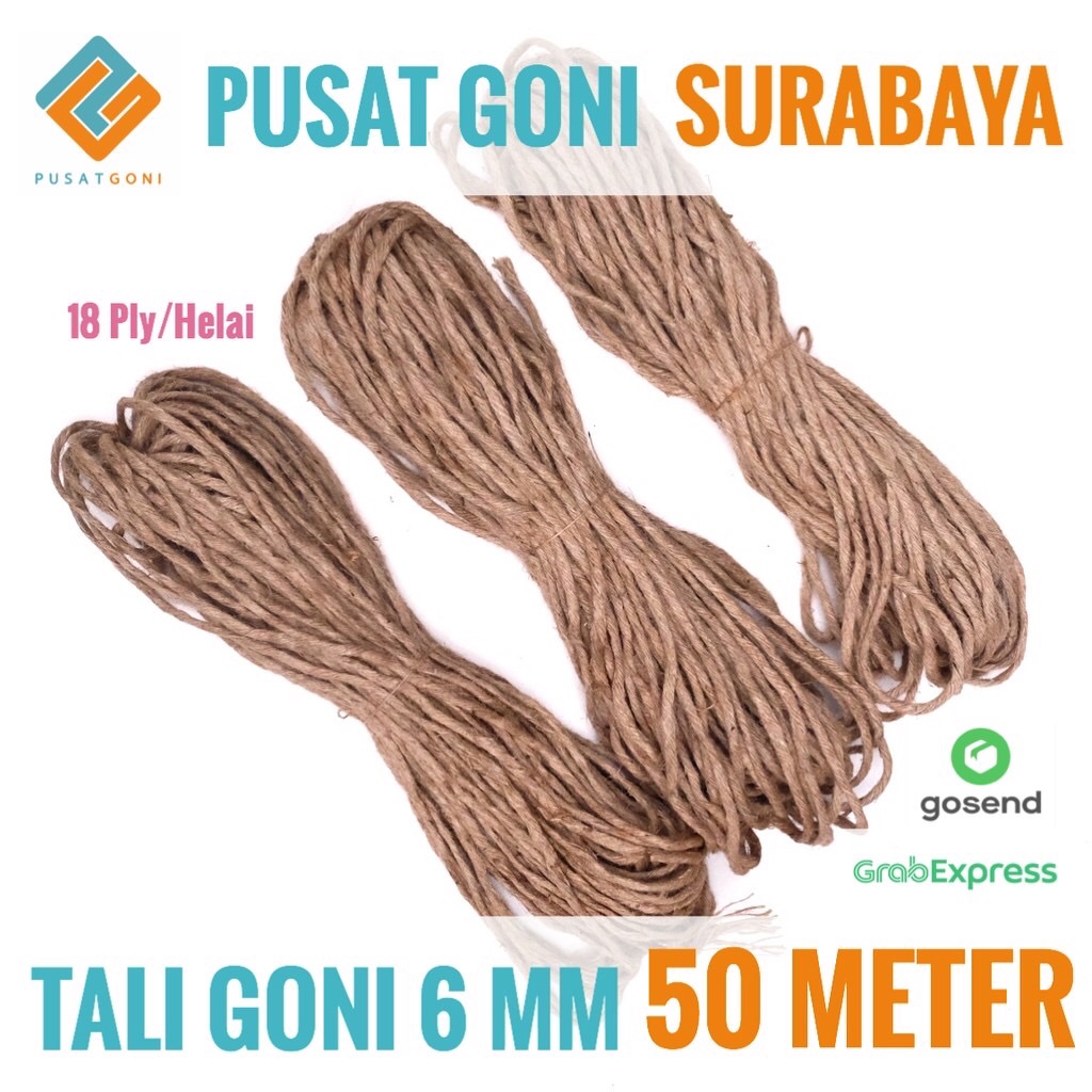Tali Goni 18 Ply 50 Meter - Tali Rami 6MM - Tali Karung Goni Surabaya ...