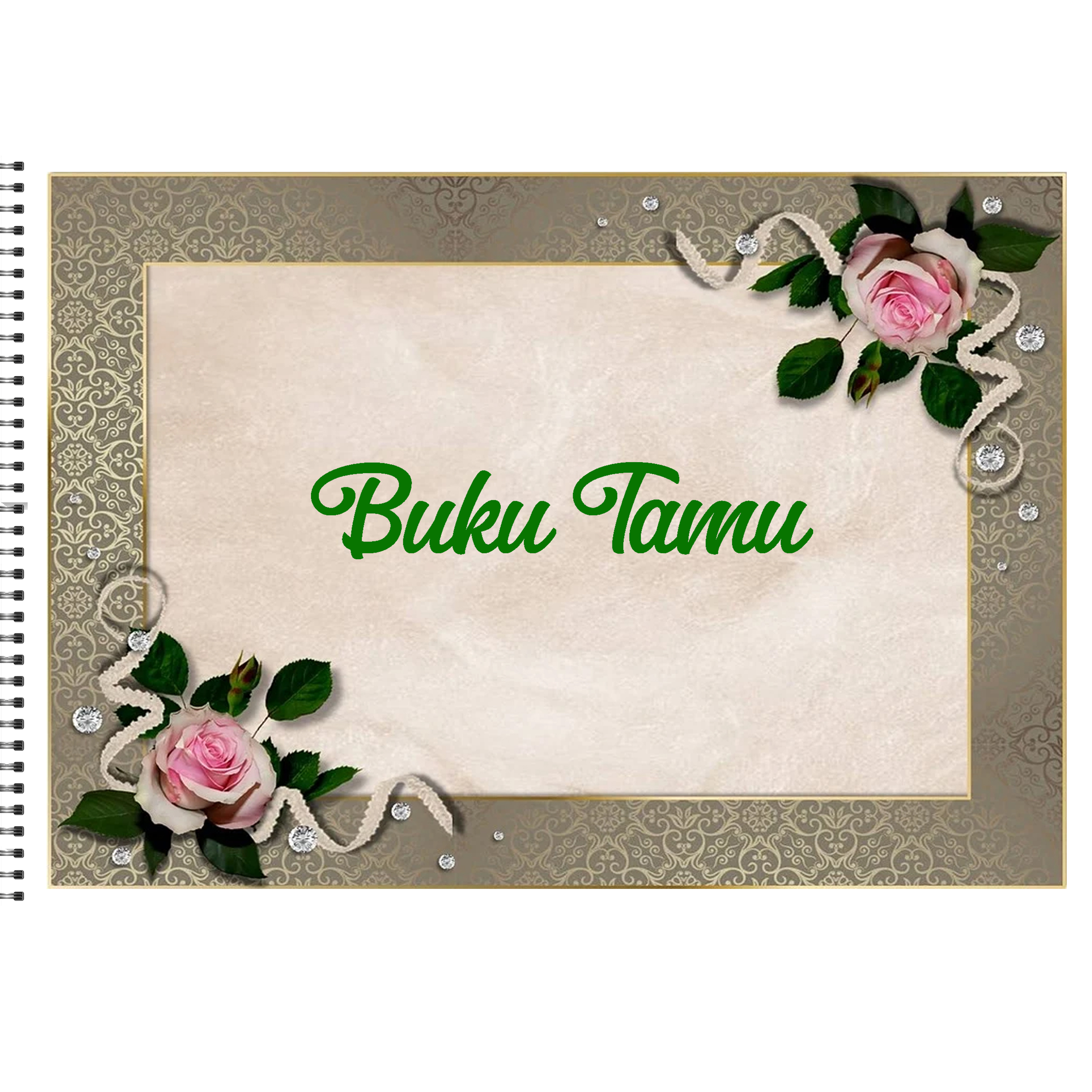 buku tamu (design 10) non custom A4 cover laminating glosy buku tamu ...