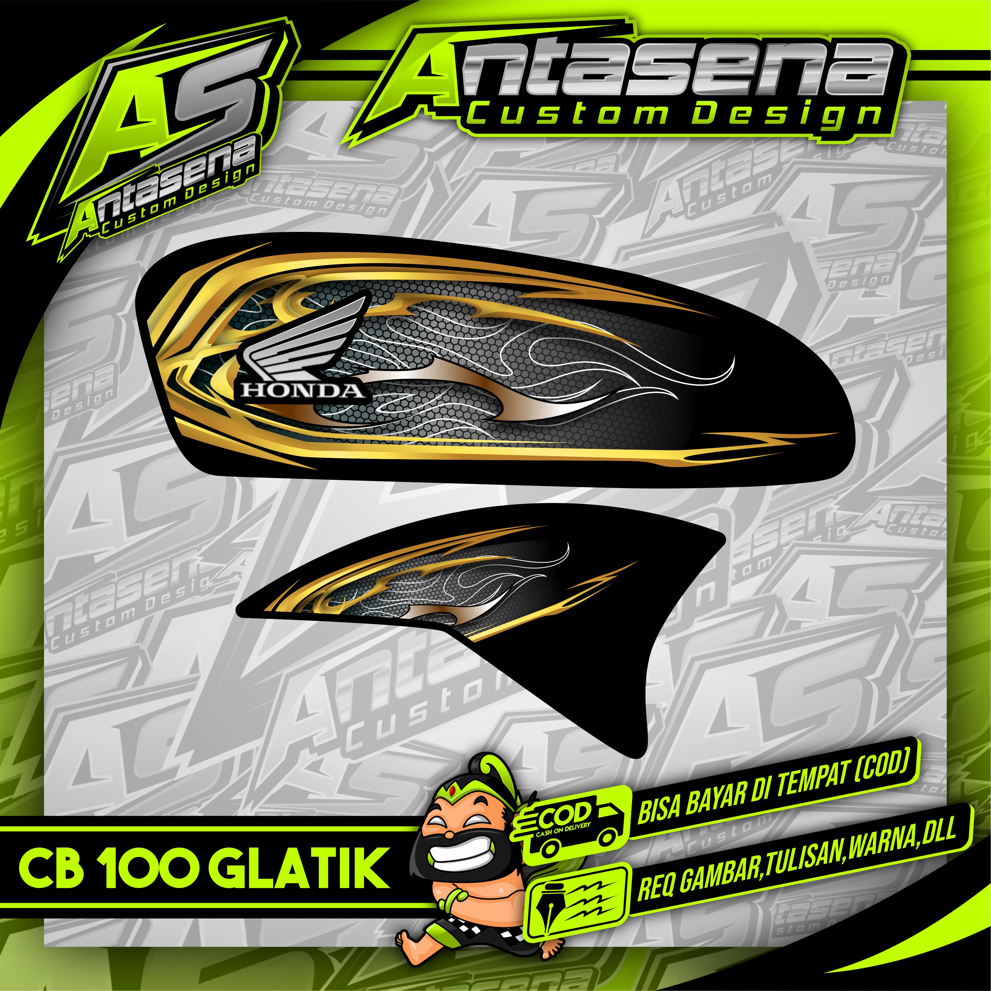 STRIPING CB 100 HEREX RACING STIKER MOTOR VARIASI HONDA CB 100 CB ...
