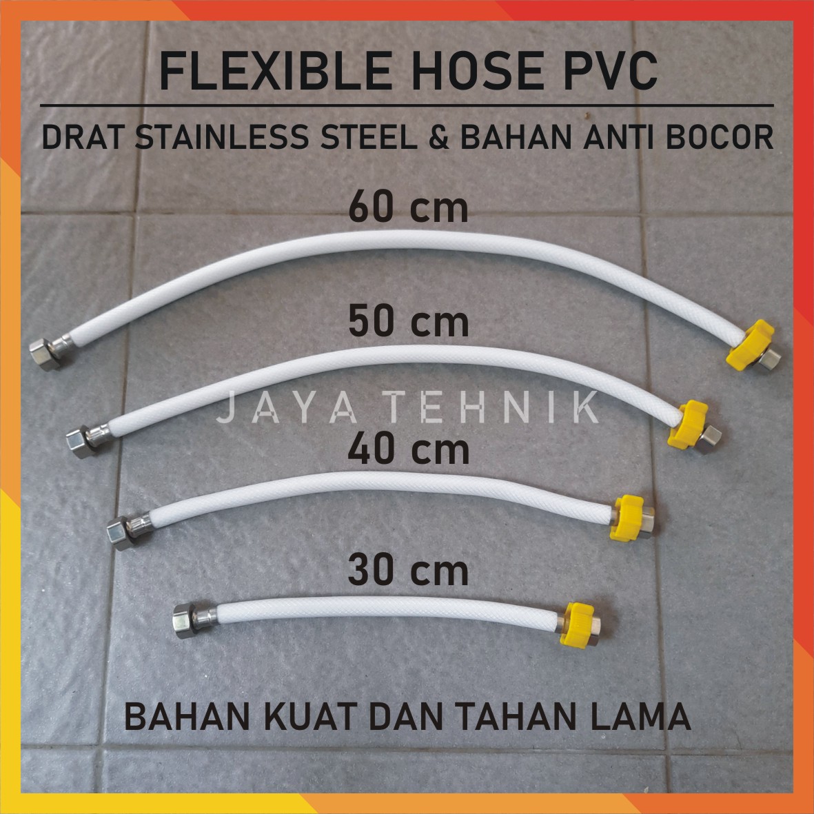 Selang Fleksibel Flexible Wastafel Closet Kloset 30cm 40cm 50cm 60cm PVC HIGH QUALITY | Lazada ...