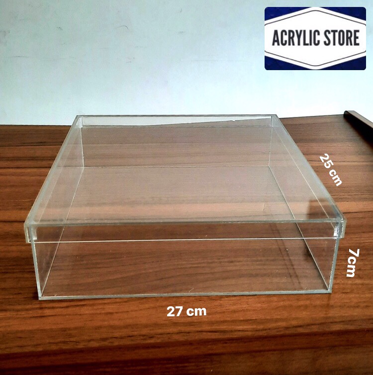 Acrylic Box dengan tutup ukuran sedang / Kotak Akrilik | Lazada Indonesia