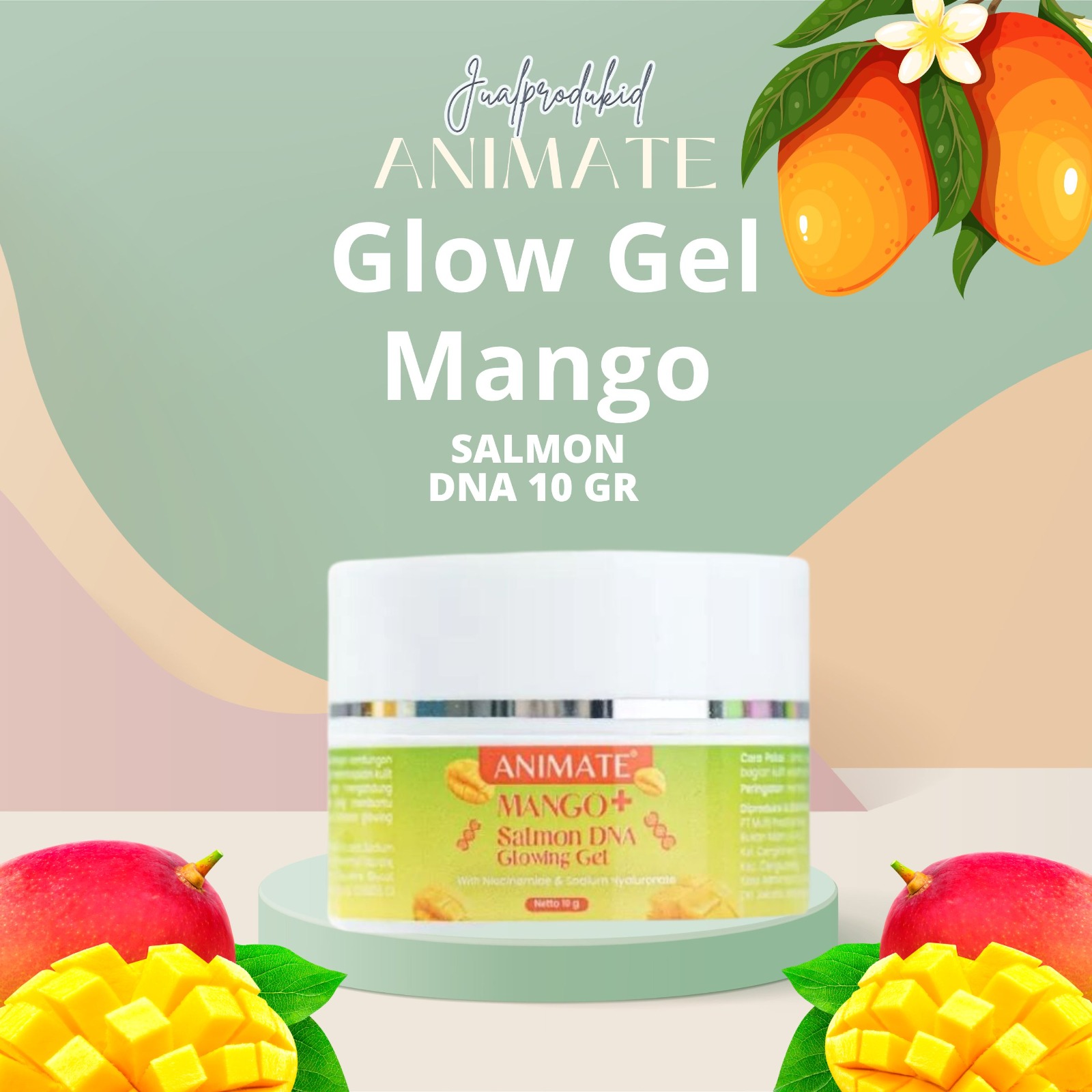 Animate Glowing Gel Mango + Salmon DNA 10 gr Original | Lazada Indonesia