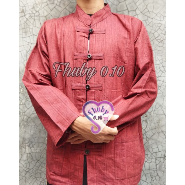 Surjan Tenun Merah Model Shanghai Koko - Baju Adat Murah | Lazada Indonesia