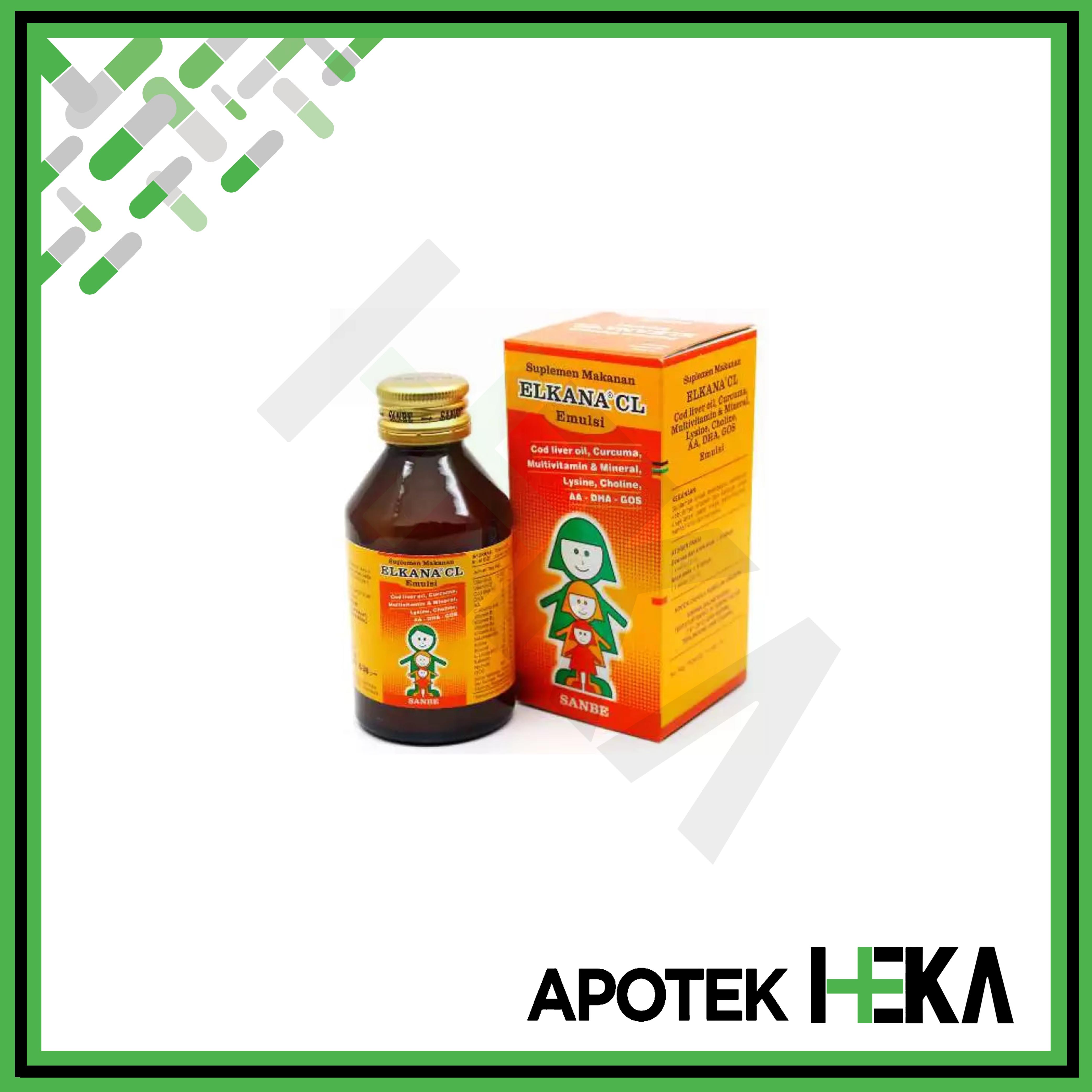Elkana CL Emulsi 120 ml - Sirup Multivitamin Pertumbuhan Anak | Lazada ...