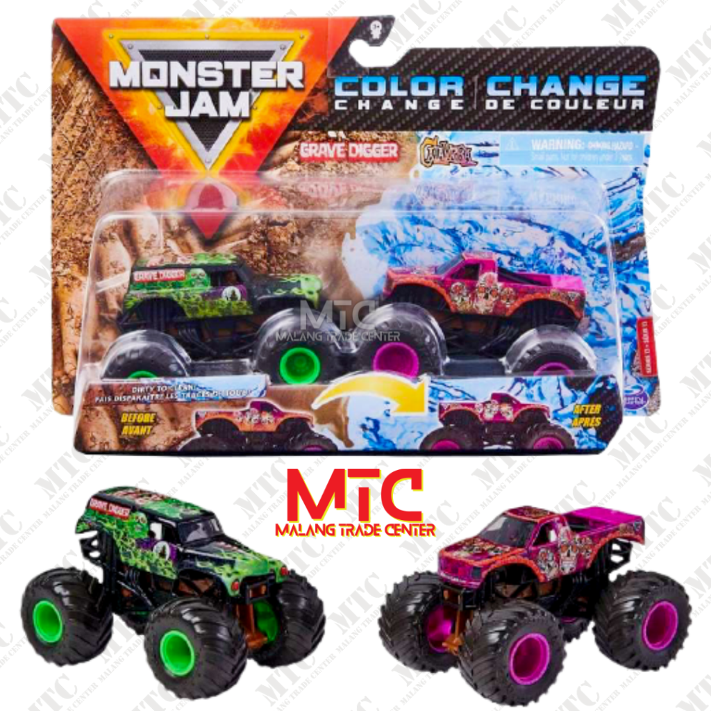 Monster Jam Color Change Grave Digger VS Calavera | Lazada Indonesia