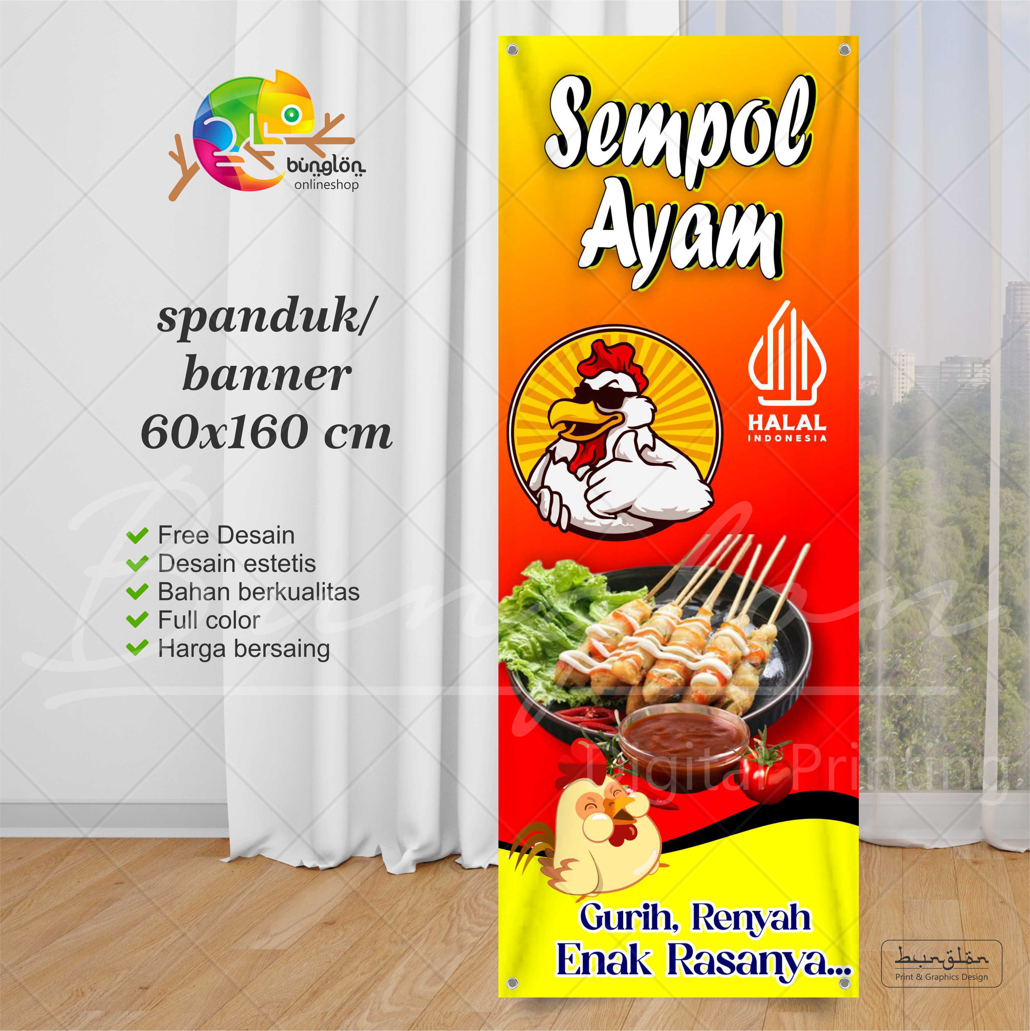 Spanduk Banner Sempol Ayam Custom Murah | Lazada Indonesia