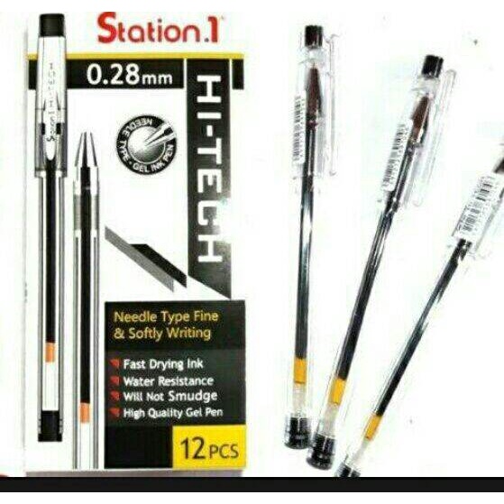 Ballpoint Hi-tech H 0.28mm /pulpen / Pena Gel Murah Hi-TECH-H merk Station 1 0.28 mm | Lazada ...