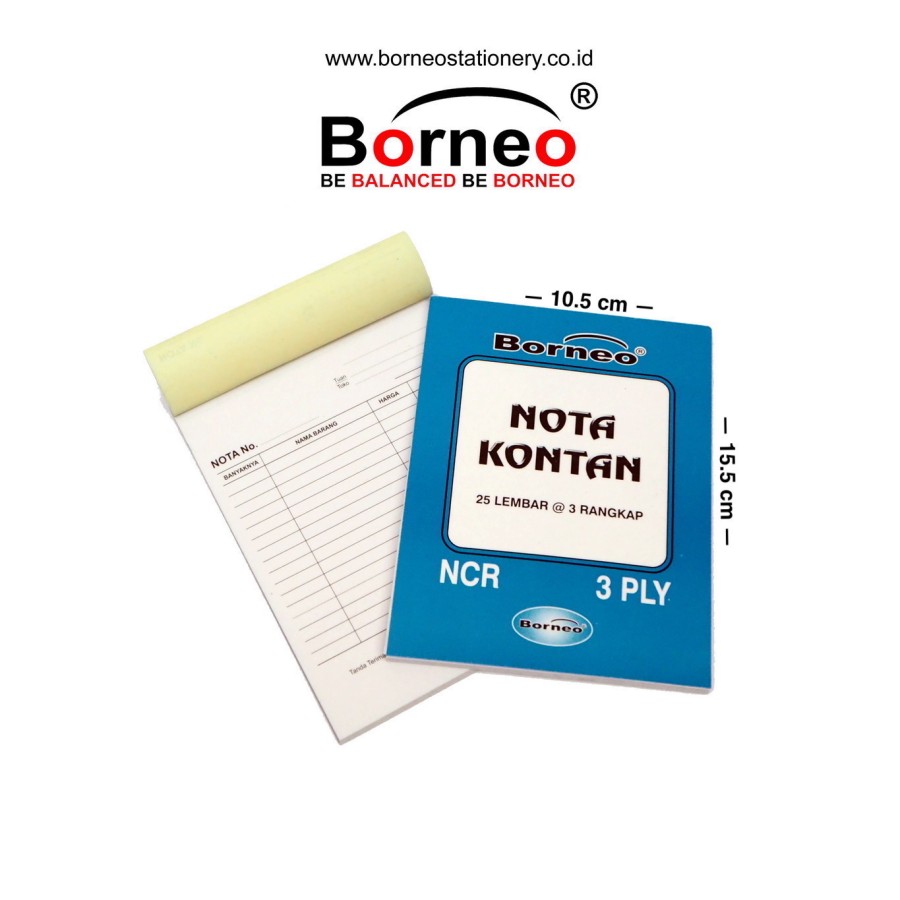 Buku Nota Kecil 25 Lembar 3 Ply Kontan Borneo Notes Jualan Jual Toko ...