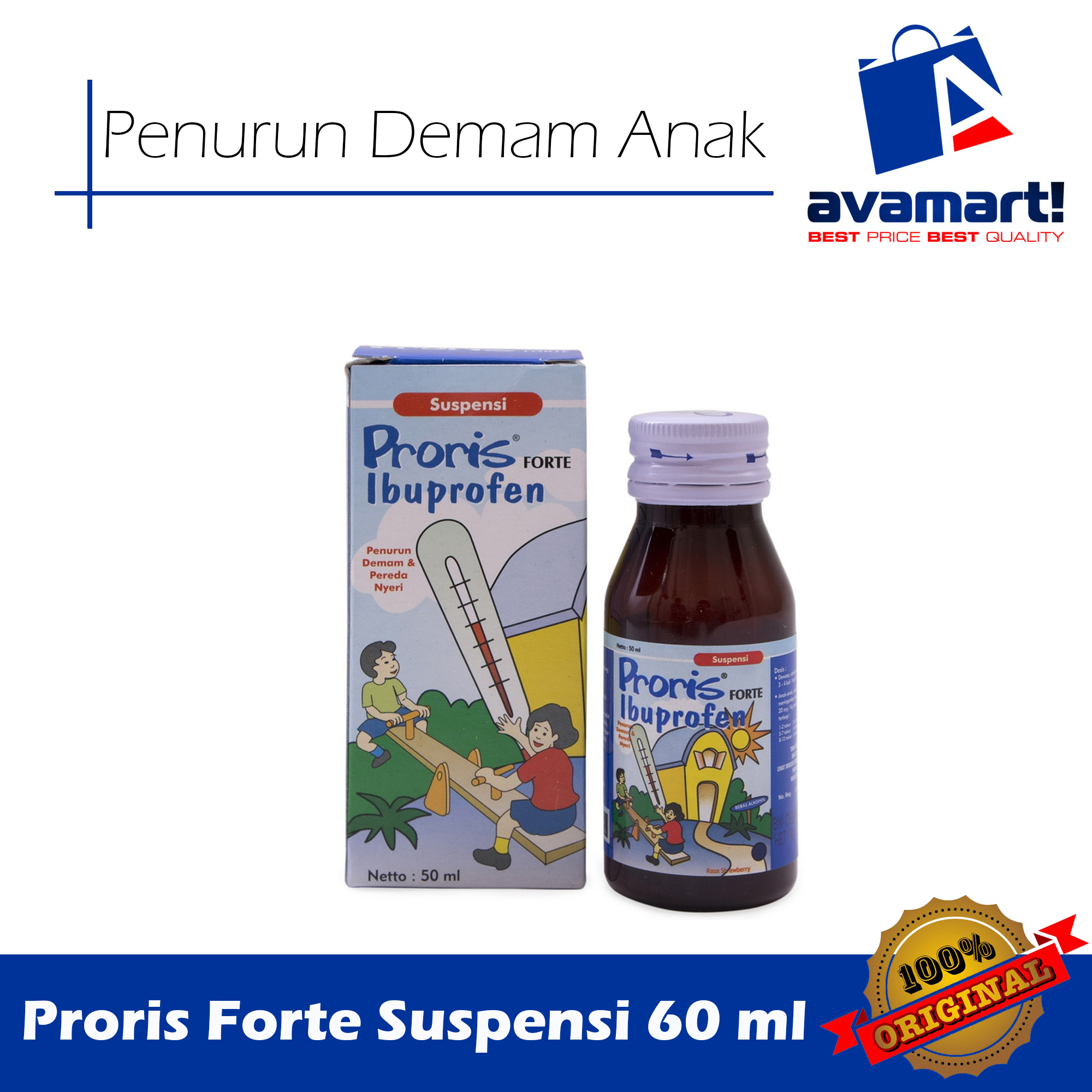 Proris Forte Suspensi 50 ml / Proris Forte Ibu profen / Penurun Demam ...